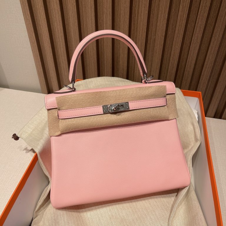 【Angel Birkin】 Hermes Kelly 25cm swift 3Q Rose Sakura Full Handmade ...